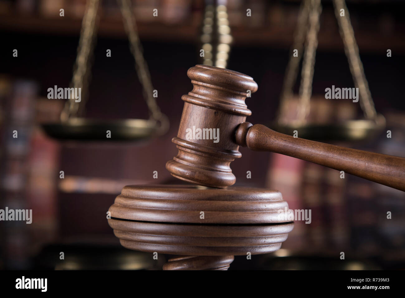 Mallet, legal code and statue of justice, Law concept Stock Photo - Alamy
