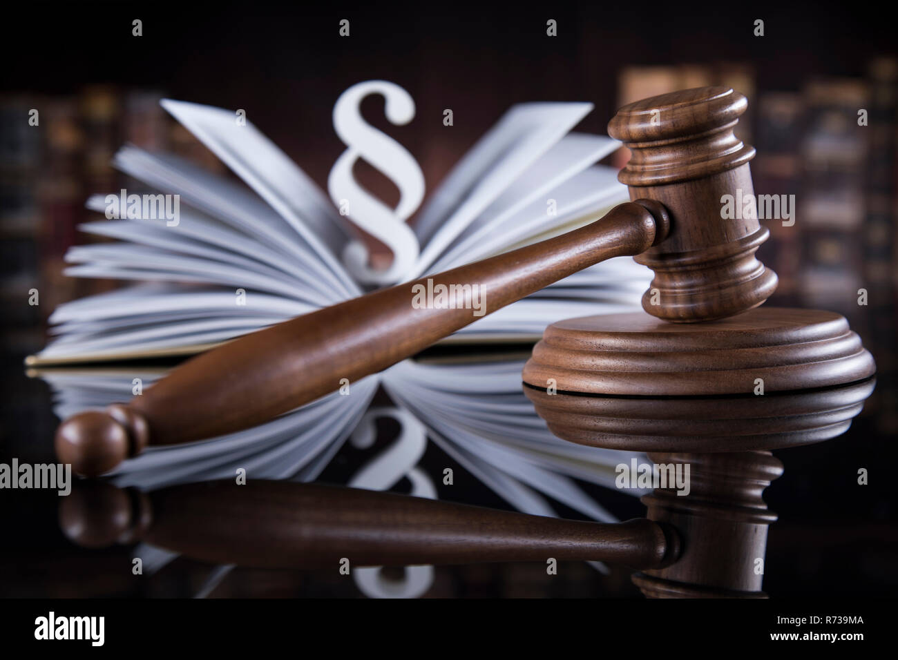 Book, Law, legal code of justice concept and paragraph sign Stock Photo ...