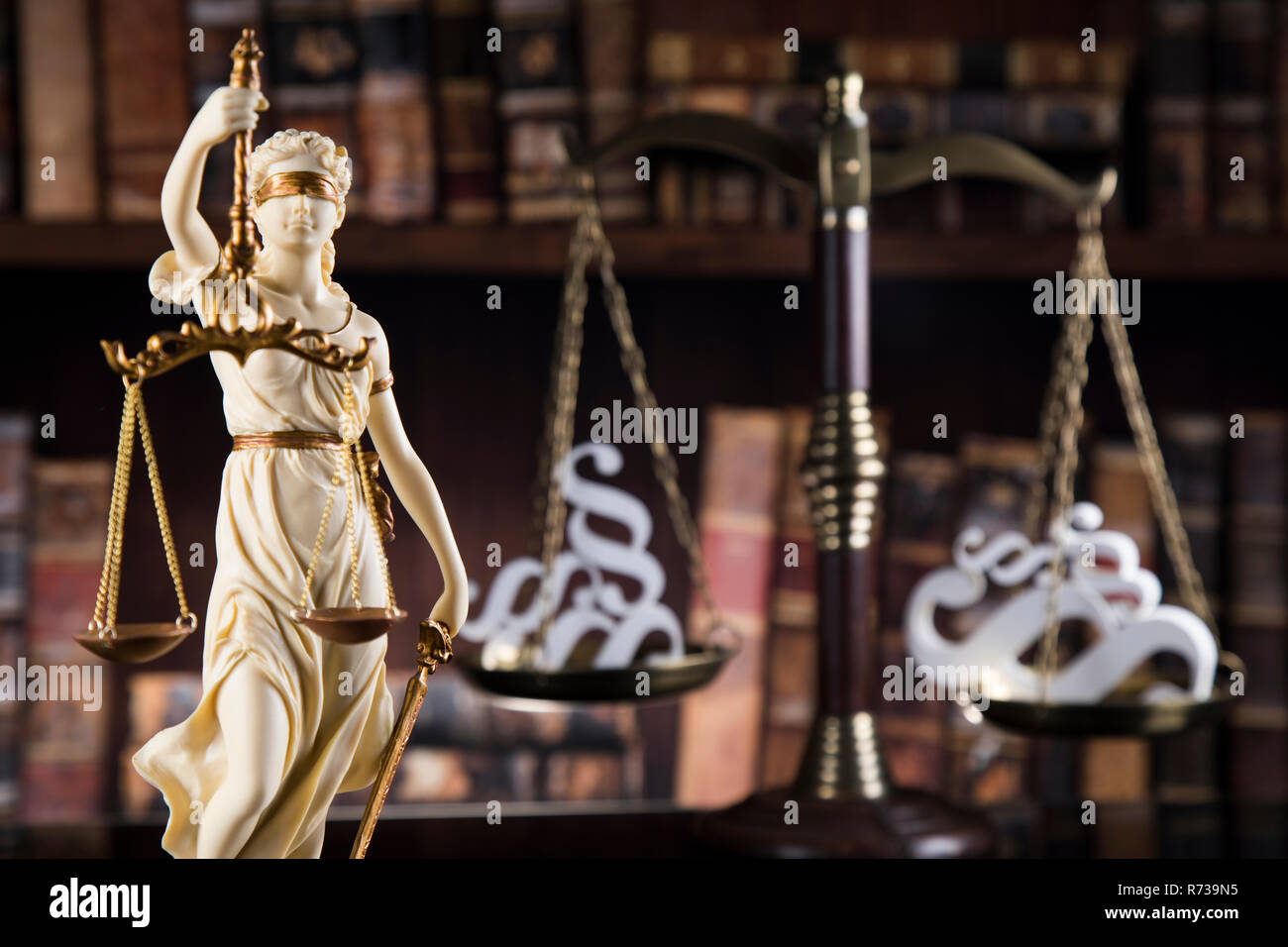 Scales of Justice and Law concept Stock Photo - Alamy