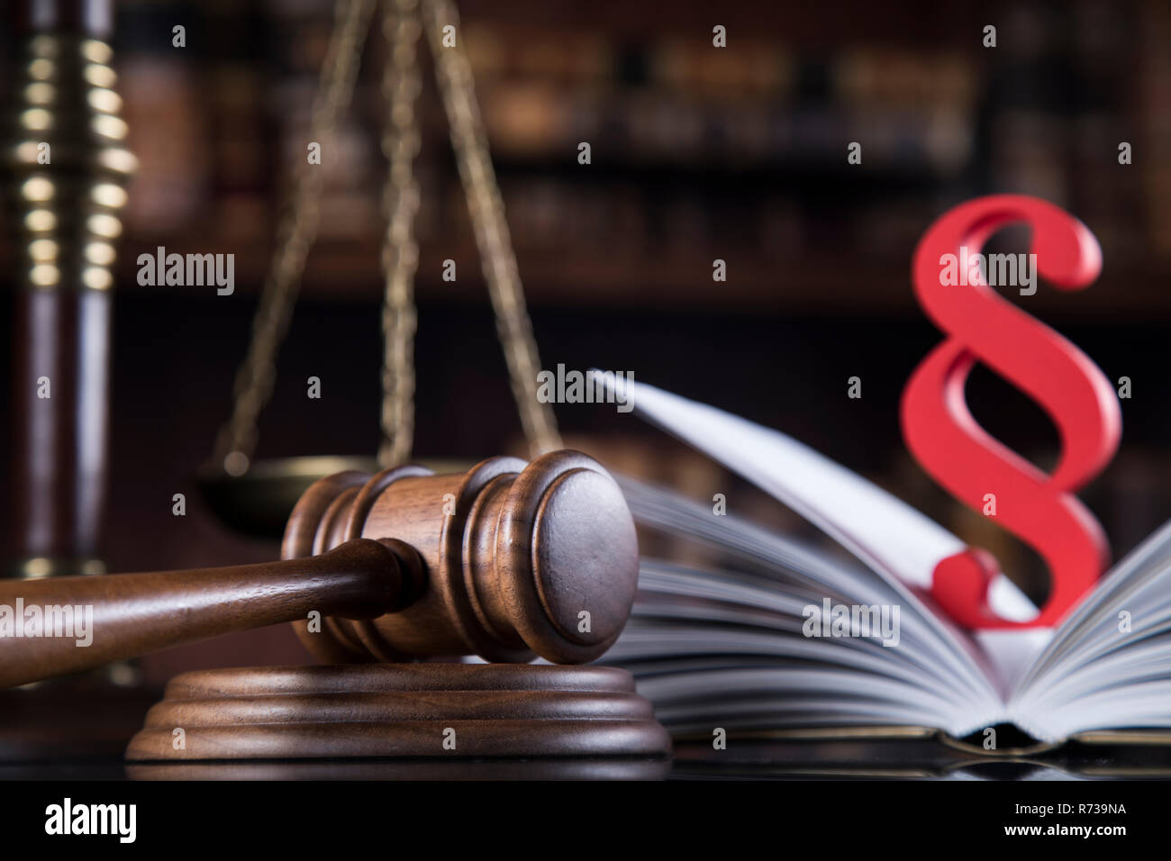 Book, Law, legal code of justice concept and paragraph sign Stock Photo ...
