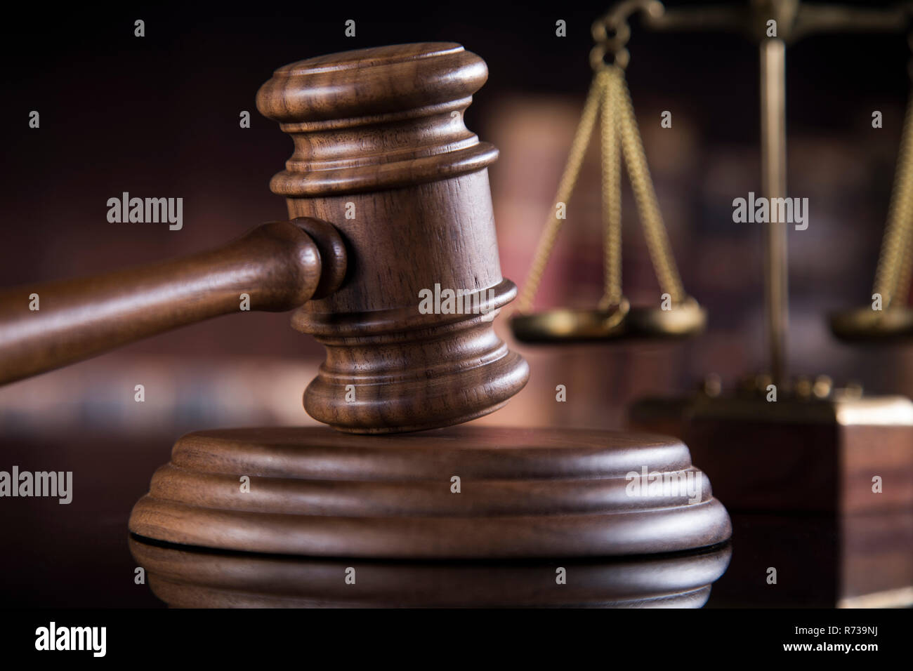 Mallet, legal code and statue of justice, Law concept Stock Photo - Alamy