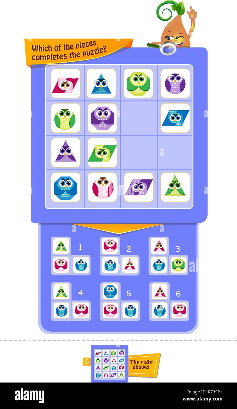 educational game for kids and adults development of attention. Task ...