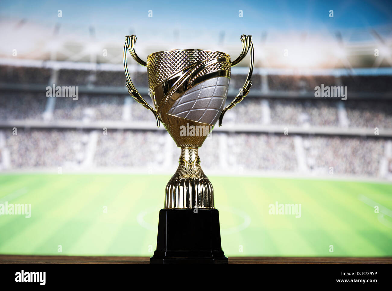 Award winning trophy sport background Stock Photo - Alamy