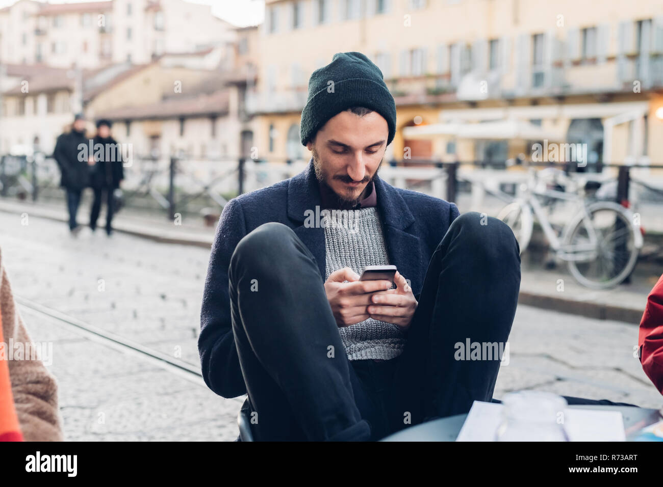 Young man milan cafe hi-res stock photography and images - Alamy