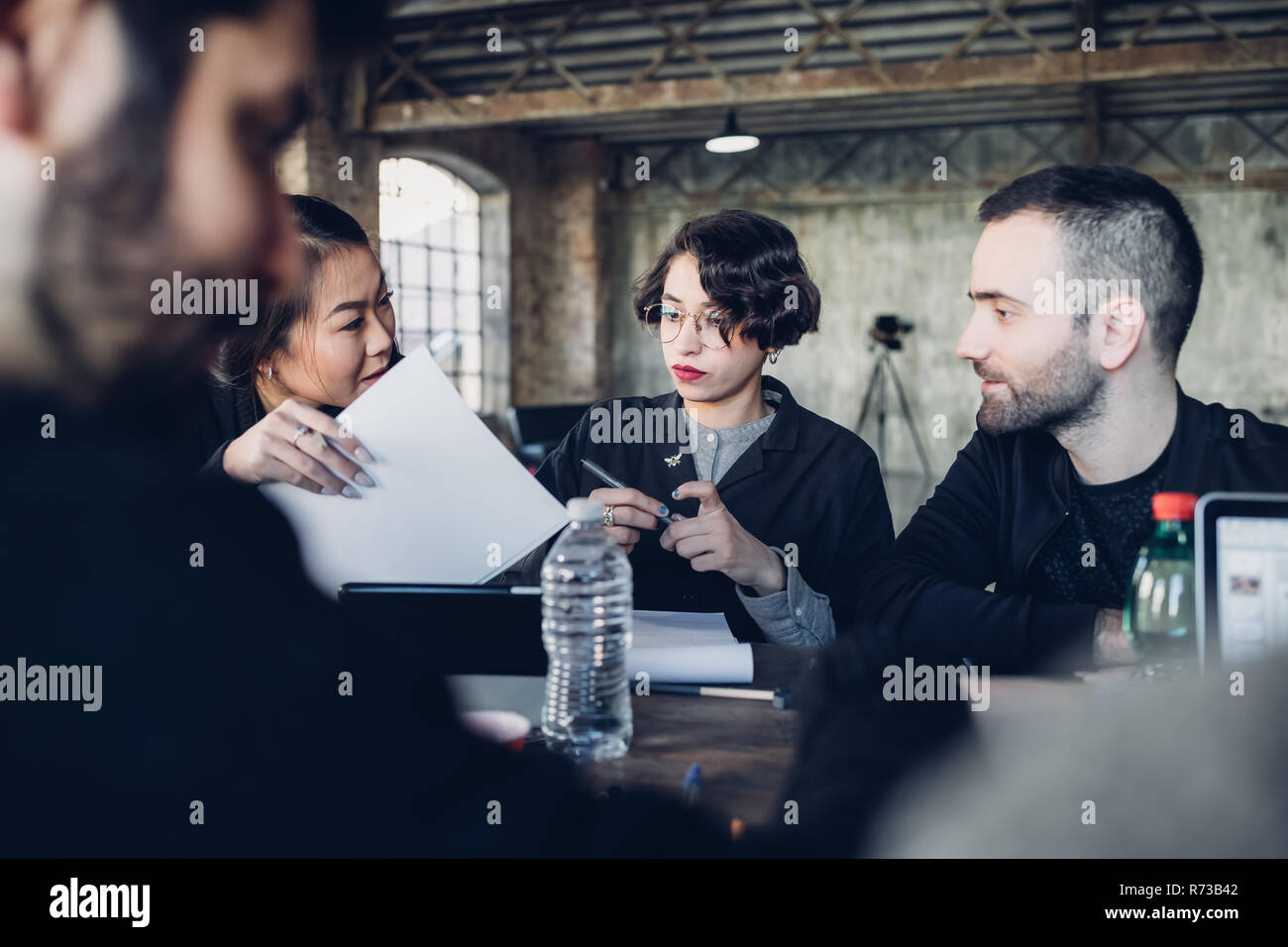 Designers at work in studio Stock Photo - Alamy