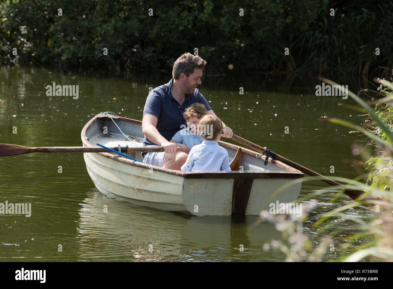 Children on the boat hi-res stock photography and images - Alamy