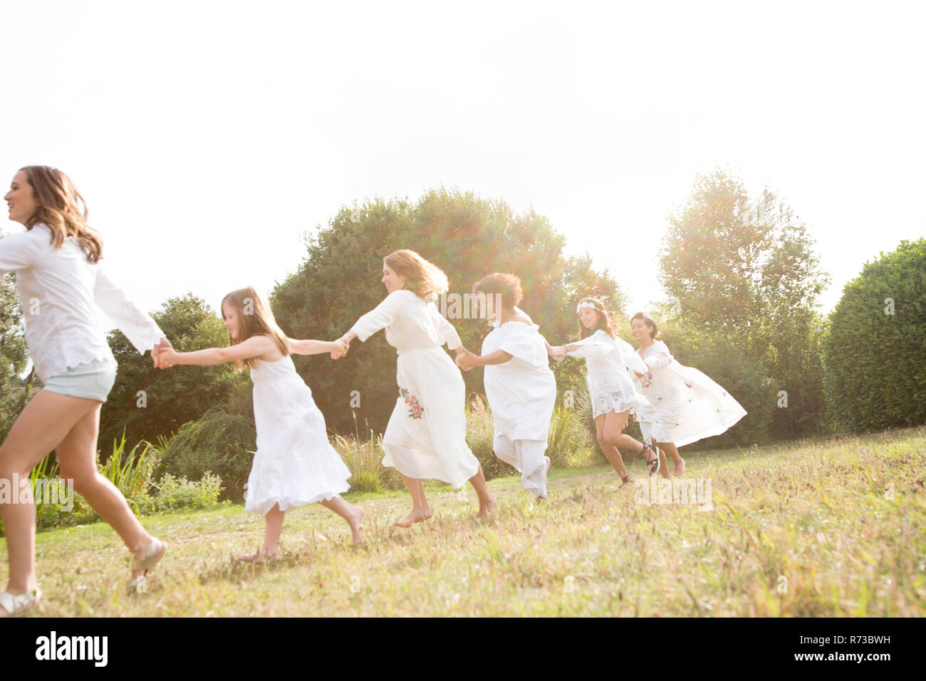 Girl dancing in garden hi-res stock photography and images - Alamy