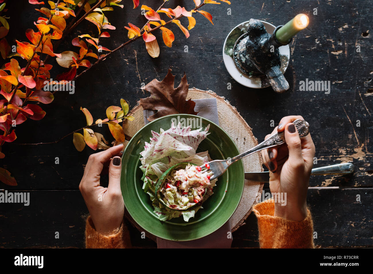 Woman eating with hands hi-res stock photography and images - Alamy