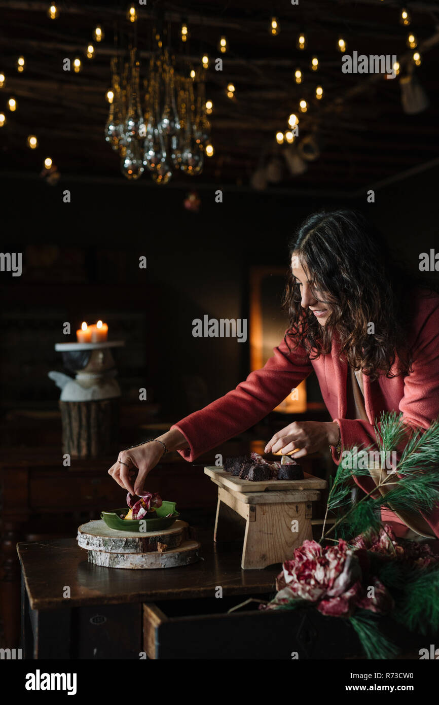 Rustic dining table healthy food hi-res stock photography and images ...