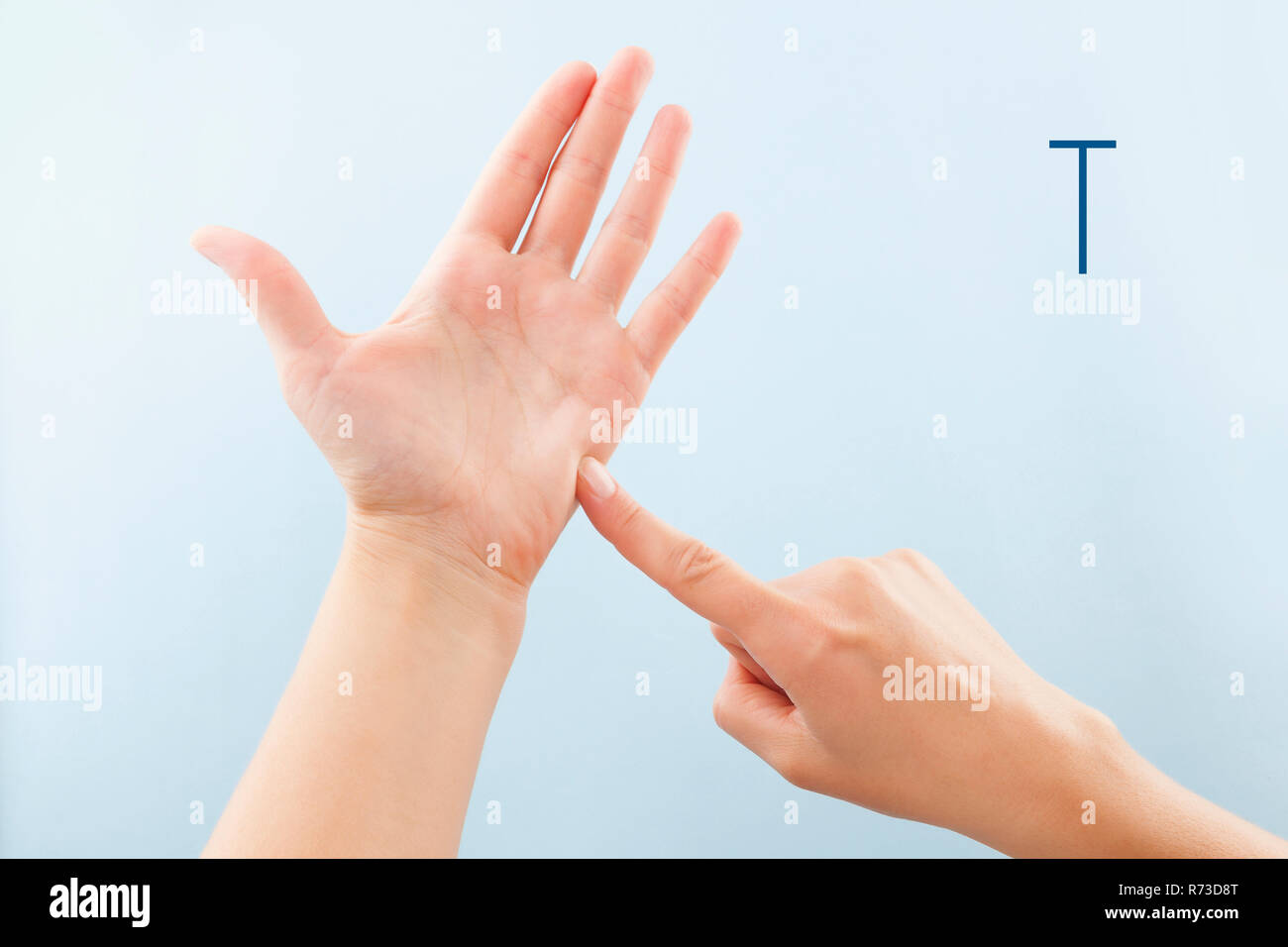 Two handed sign language hi-res stock photography and images - Alamy