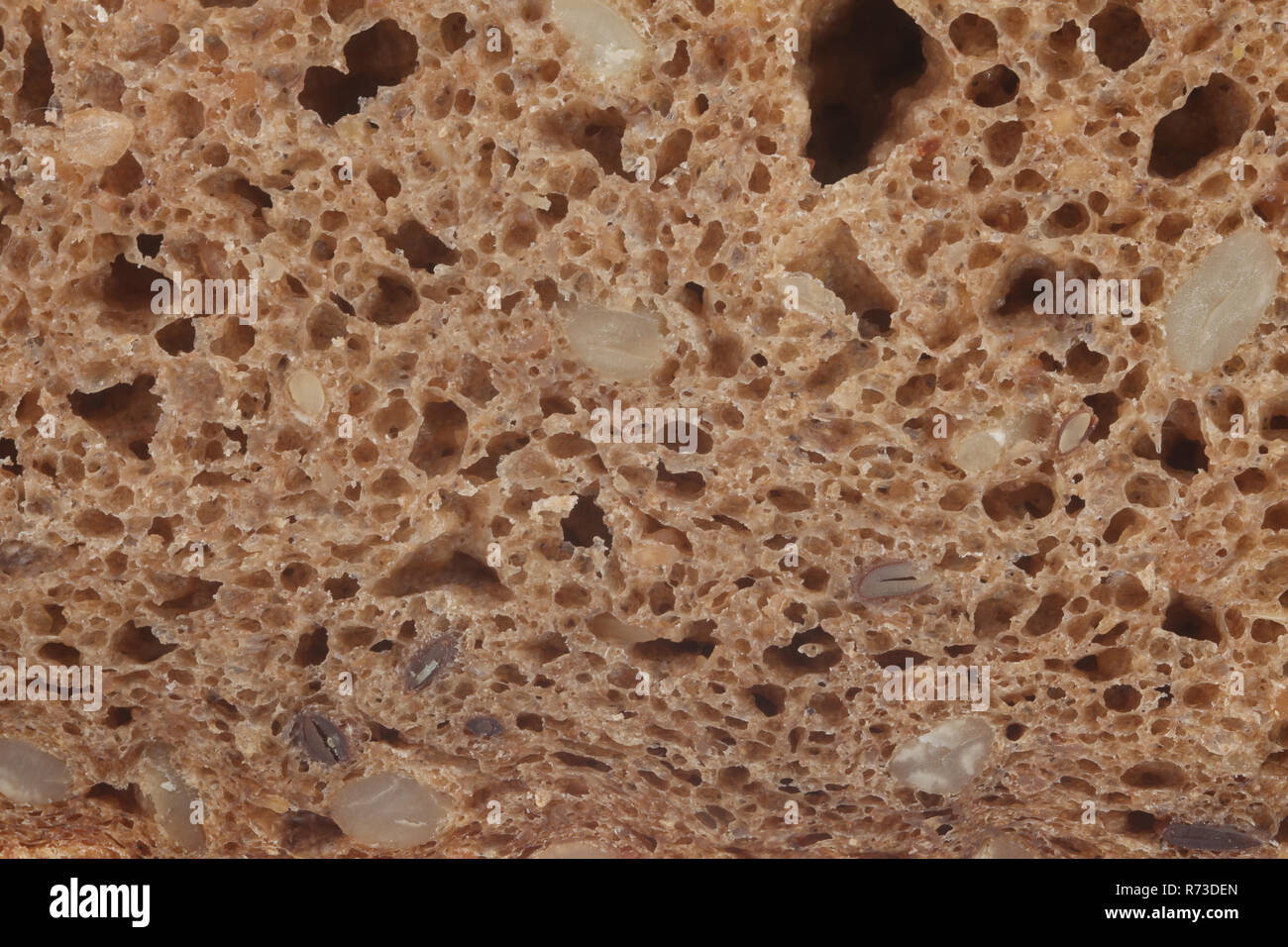 Macro of wholemeal bread texture Stock Photo - Alamy