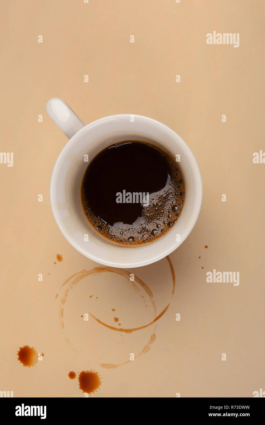 Cup of coffee with stains Stock Photo - Alamy