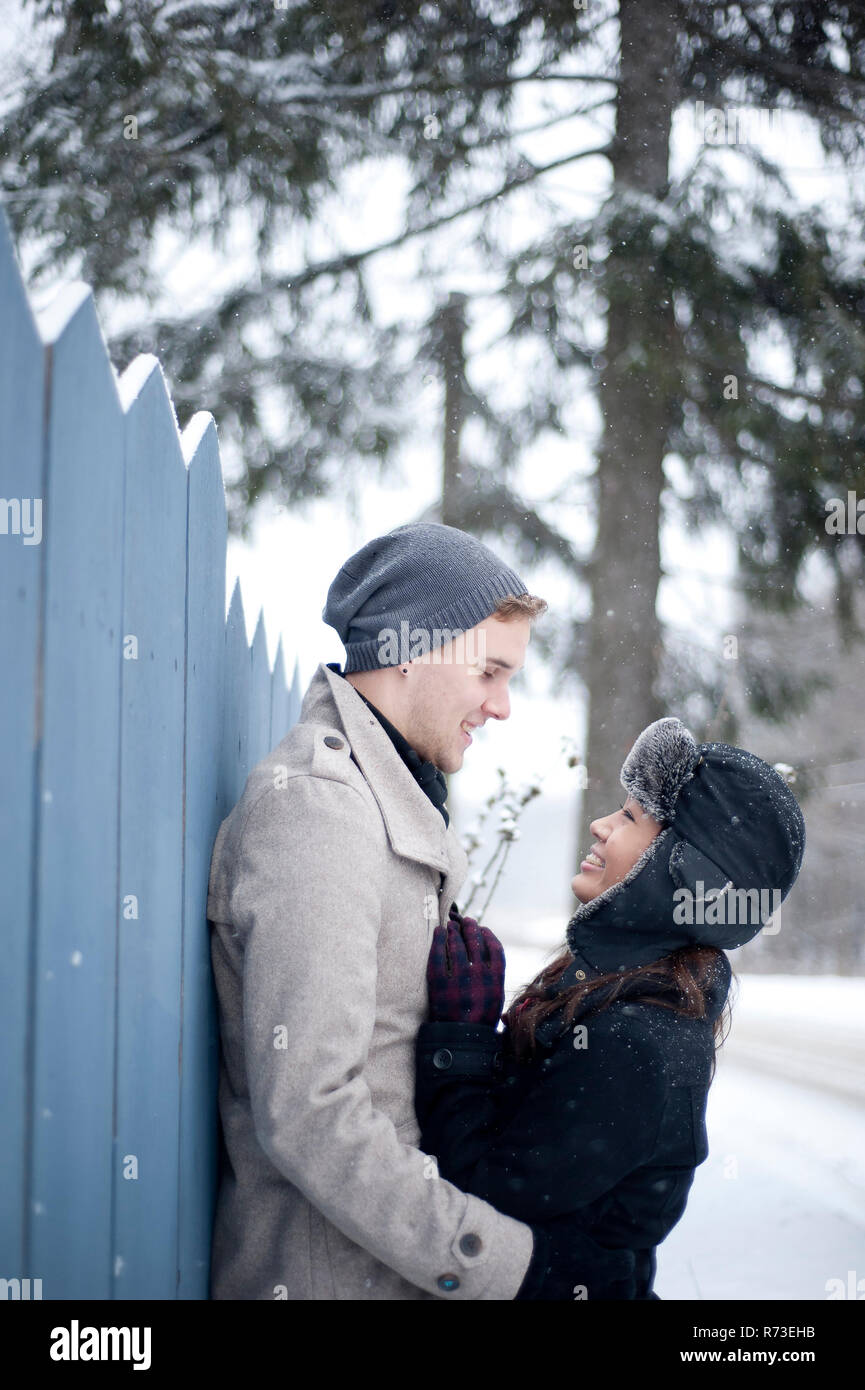 Couple trapper hat hi-res stock photography and images - Alamy