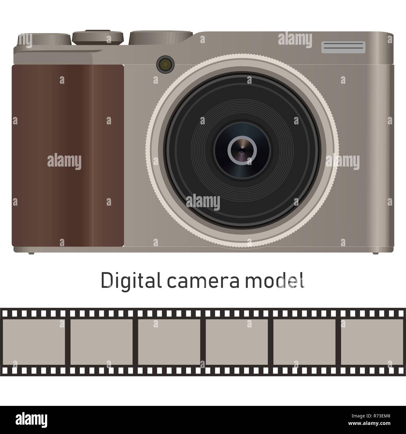 Vintage style digital camera Cut Out Stock Images & Pictures - Alamy