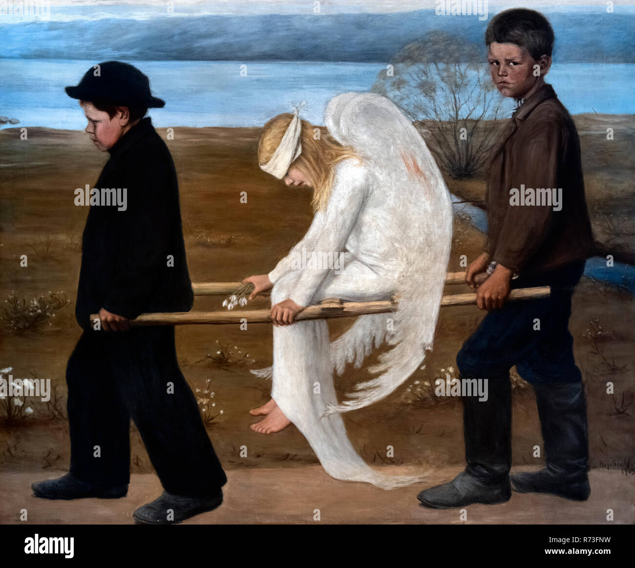 The Wounded Angel by Hugo Gerhard Simberg (1873-1917), oil on canvas ...