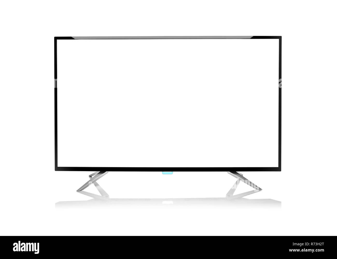 Computer monitor or tv set. Isolated on white background Stock Photo ...