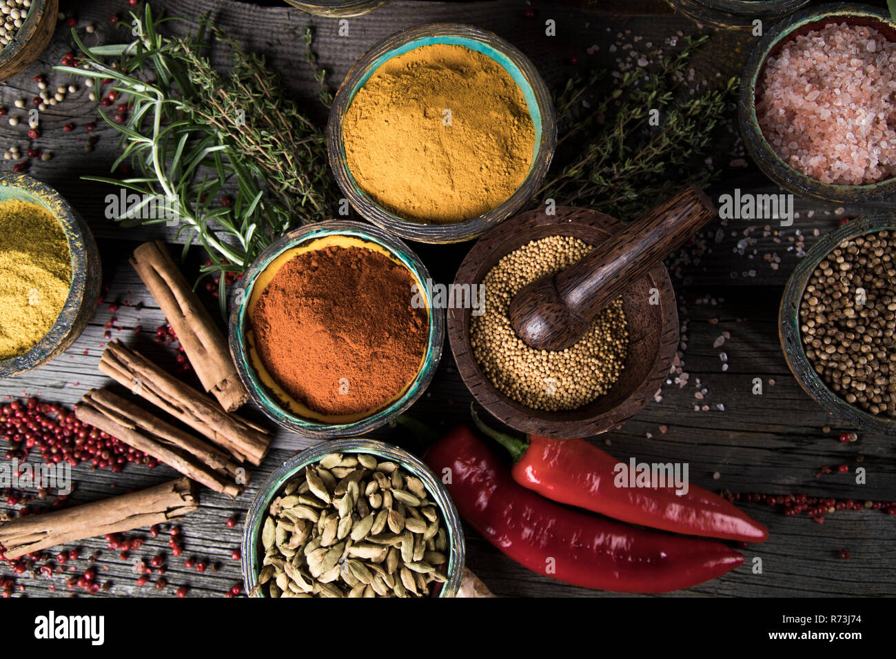 Various spices selection Stock Photo - Alamy