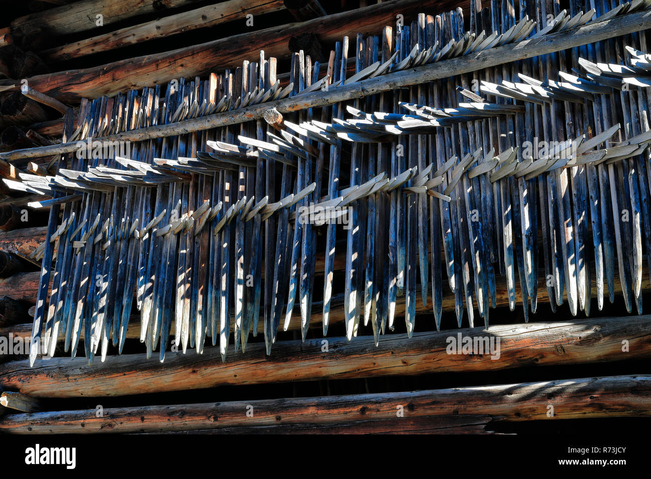 hay drying poles, haystack, Langesthei, Tyrol, Austria Stock Photo - Alamy