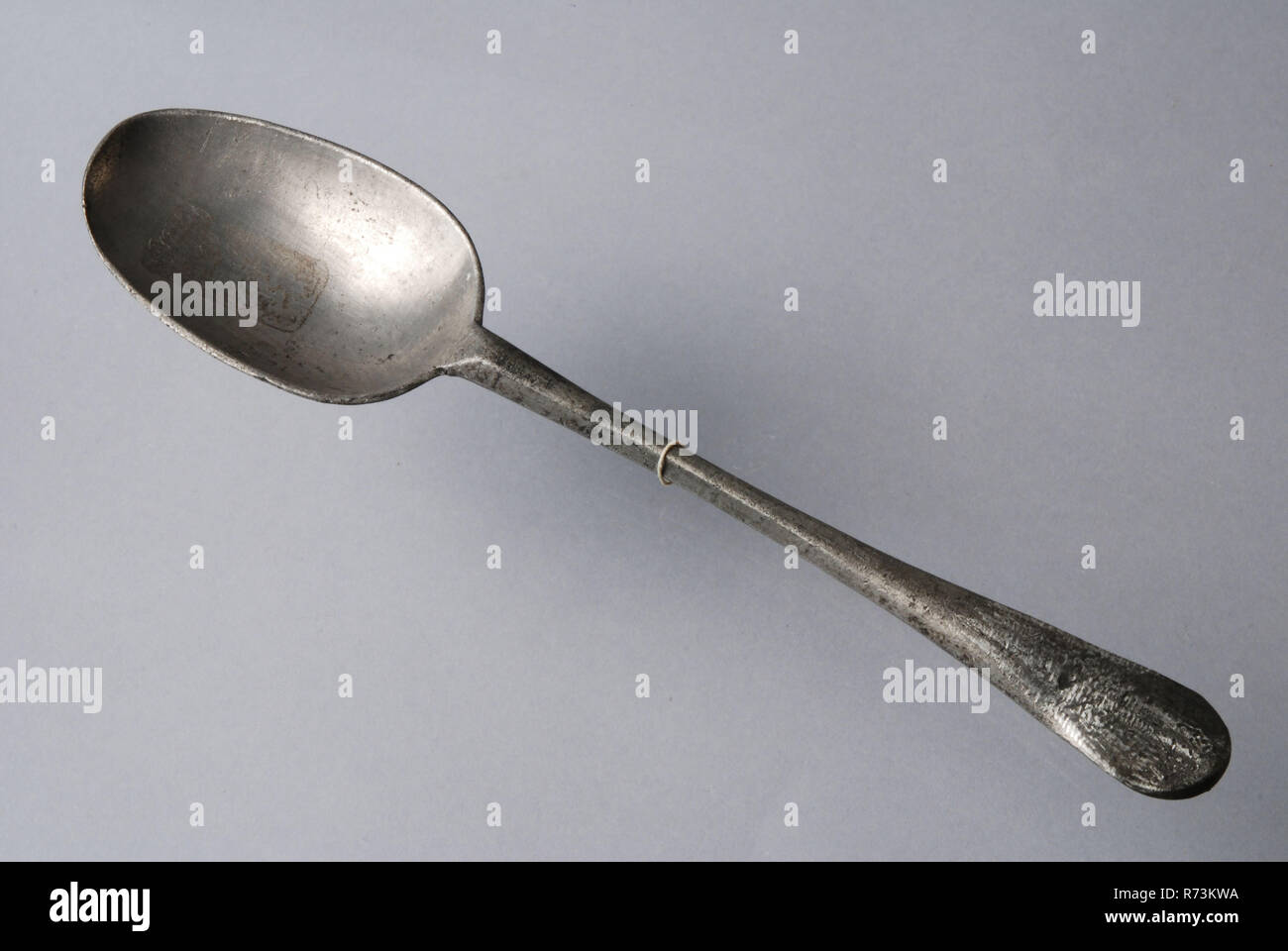 Spoon with egg-shaped bowl and flat handle with rounded end, spoon ...