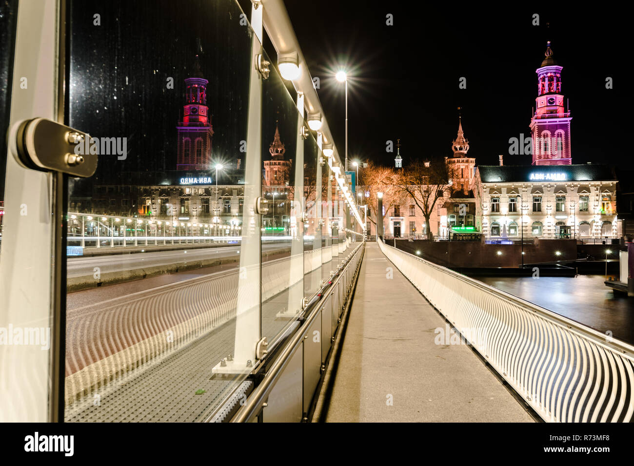 KAMPEN, NETHERLANDS - December 24, 2016: Beautifully featured city with ...