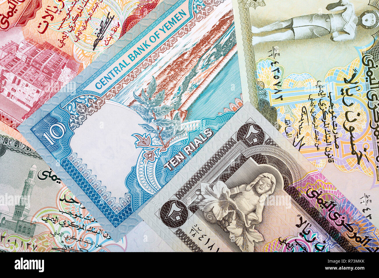 Money from Yemen, a background Stock Photo - Alamy