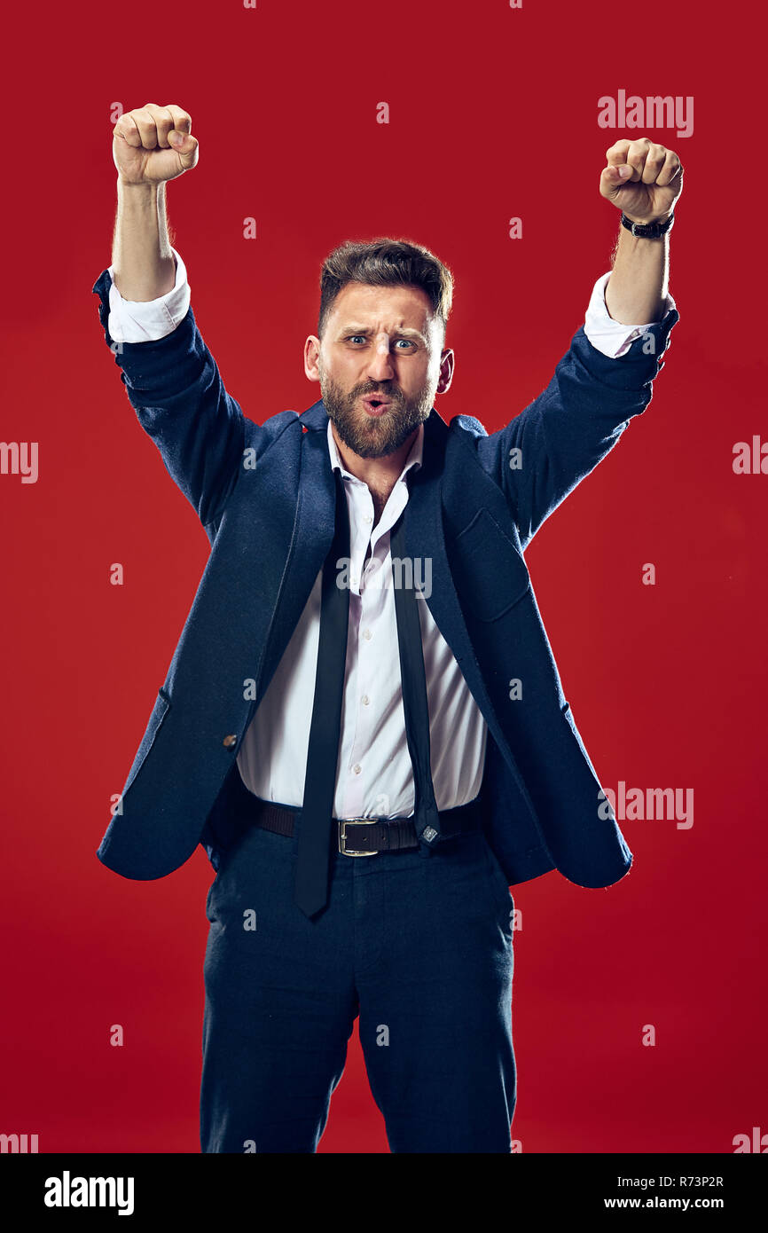 Winning success man happy ecstatic celebrating being a winner. Dynamic ...