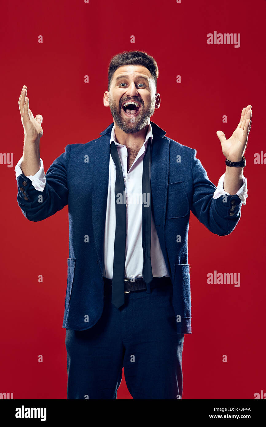 Winning success man happy ecstatic celebrating being a winner. Dynamic ...