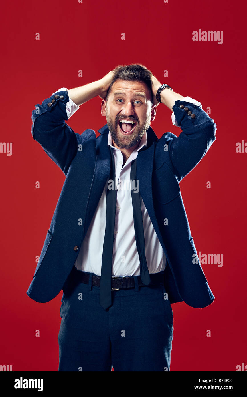 Winning success man happy ecstatic celebrating being a winner. Dynamic ...