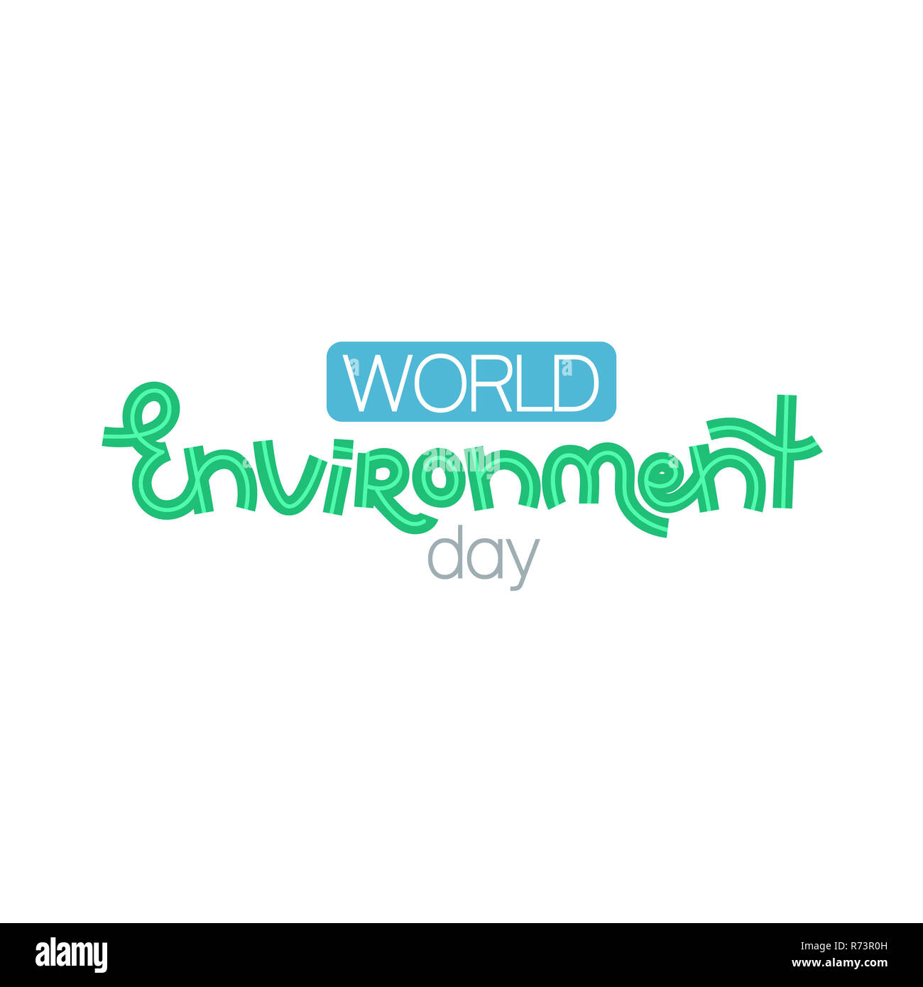 World environment day. Creative hand drawn lettering. Save nature. Eco ...