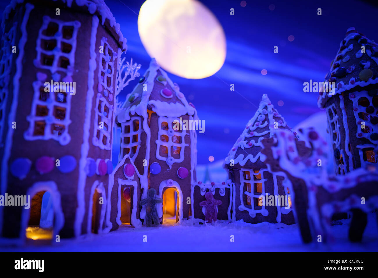 Gingerbread City, Pepperkaker Bien Bergen, christmass atmosphere over ...