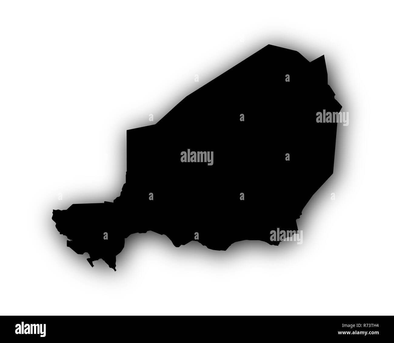 Map of niger Black and White Stock Photos & Images - Alamy