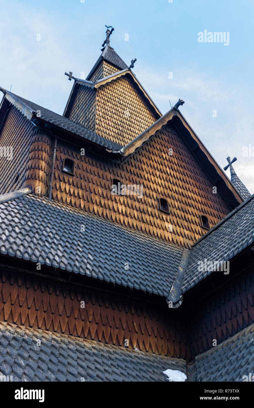 Heddal stave church, Notodden, the largest stave church in Norway Stock ...