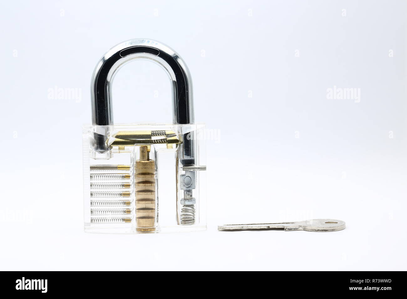 in the white background and copy space the padlock like concept of ...
