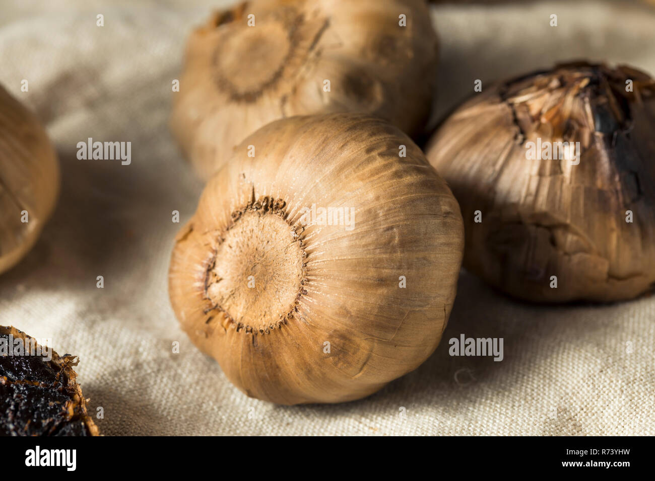 Organic Fermented Black Garlic Ready to Cook With Stock Photo - Alamy
