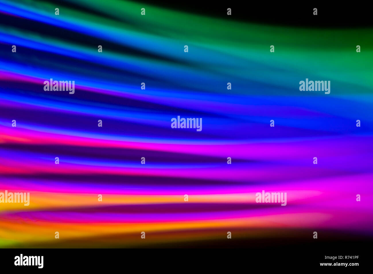 Light dispersion from a compact disk surface. Rainbow effect Stock ...