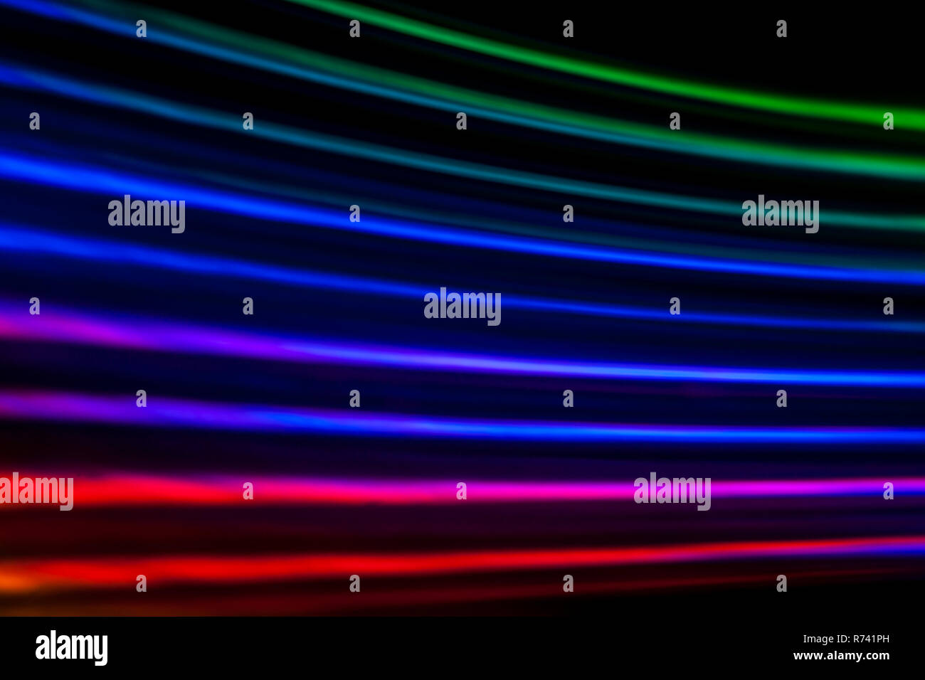 Light dispersion from a compact disk surface. Rainbow effect Stock ...