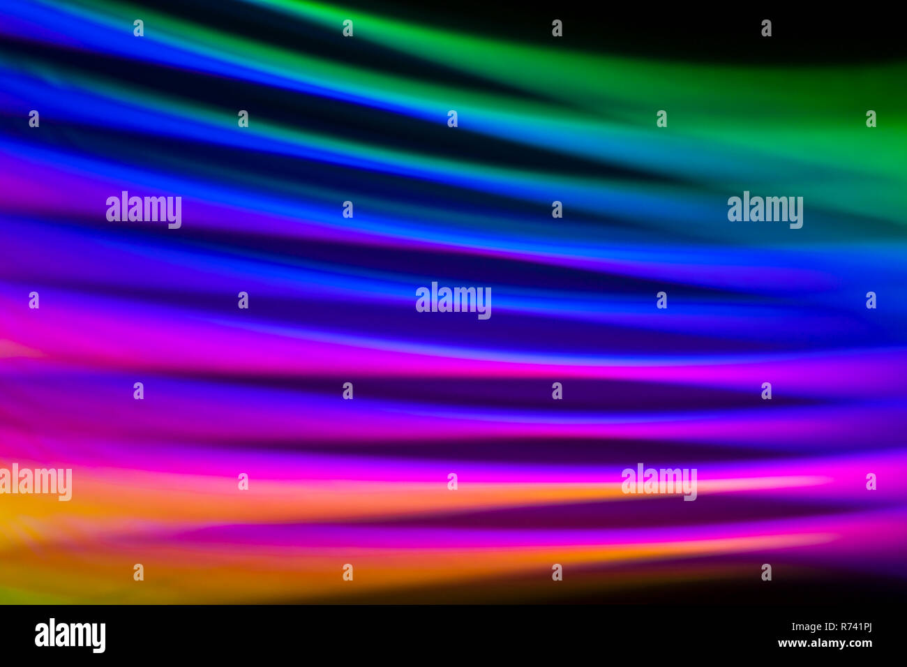 Light dispersion from a compact disk surface. Rainbow effect Stock ...