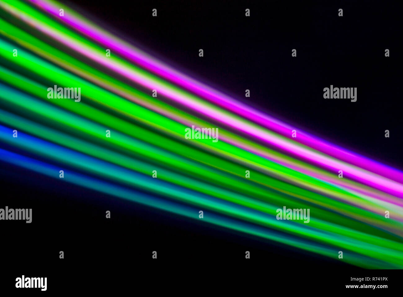 Light dispersion from a compact disk surface. Rainbow effect Stock ...