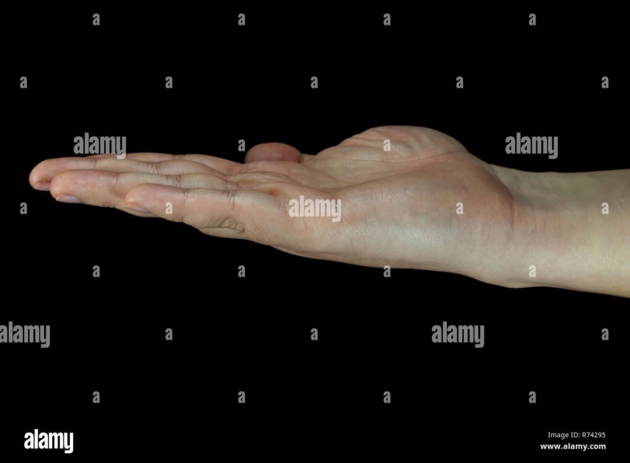 Side View Hand Empty Flat Stock Photos & Side View Hand Empty Flat ...