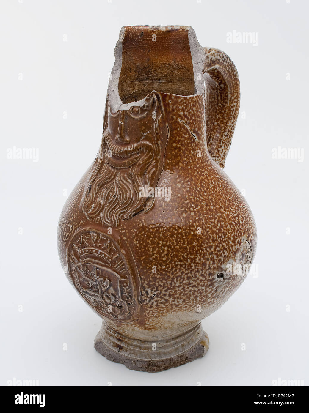 Bartmann jug, also called Bellarmine jug, with coat of arms in ...