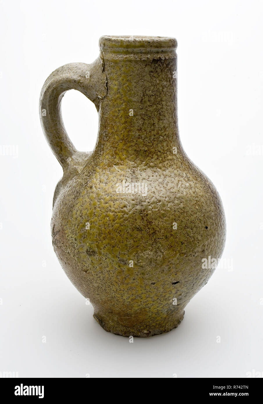 Small stoneware jug with standing ear, jug crockery holder soil find ...