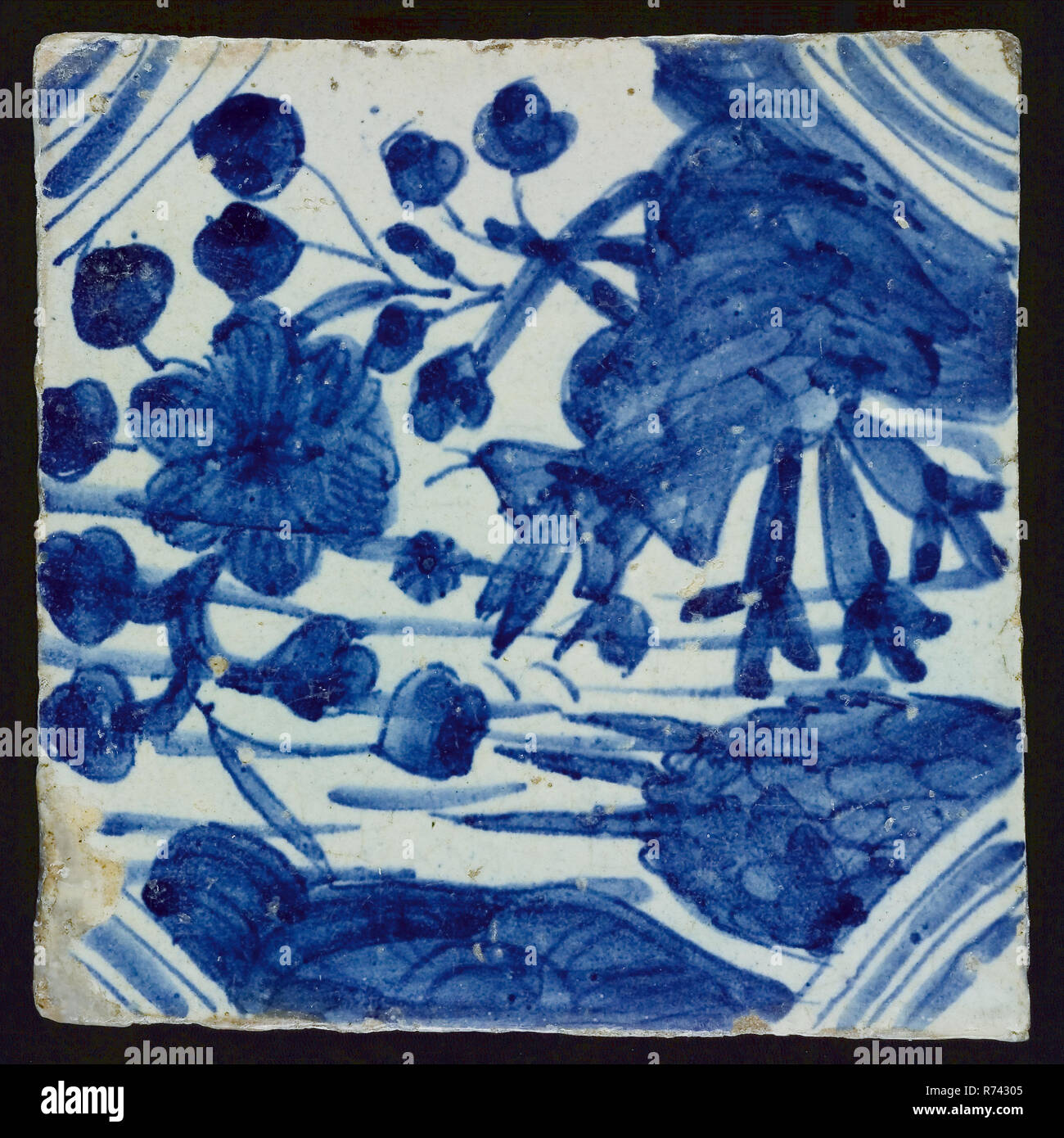 Tile of four tile tiles, 'Chinese garden', tiled field wall tile tile ...