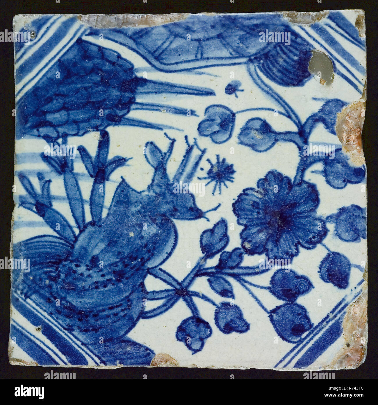 Tile of four tile tiles, 'Chinese garden', tiled field wall tile tile ...