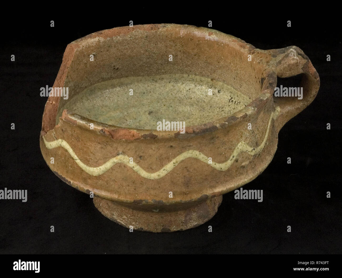 Pottery test on stand ring, tapered with straight upper edge and sludge ...