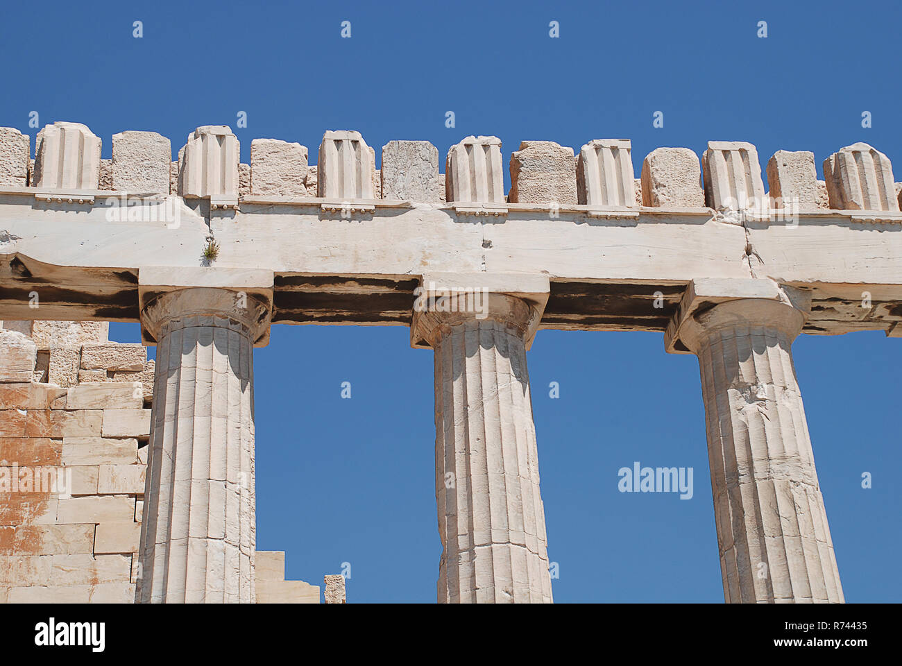 Acropolis of Athens - Detail of the Entrance Stock Photo - Alamy