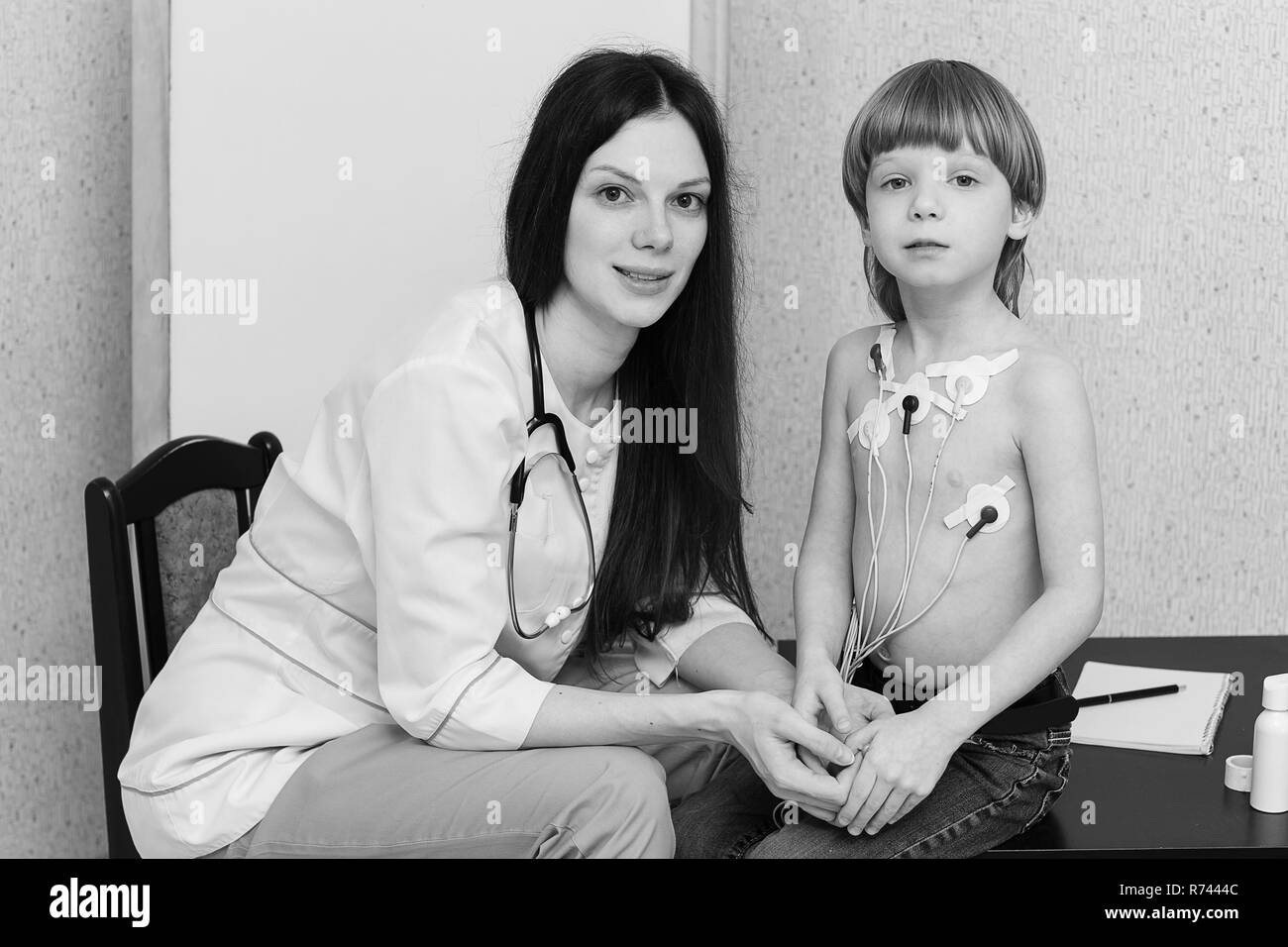 Boy heart doctor Black and White Stock Photos & Images - Alamy
