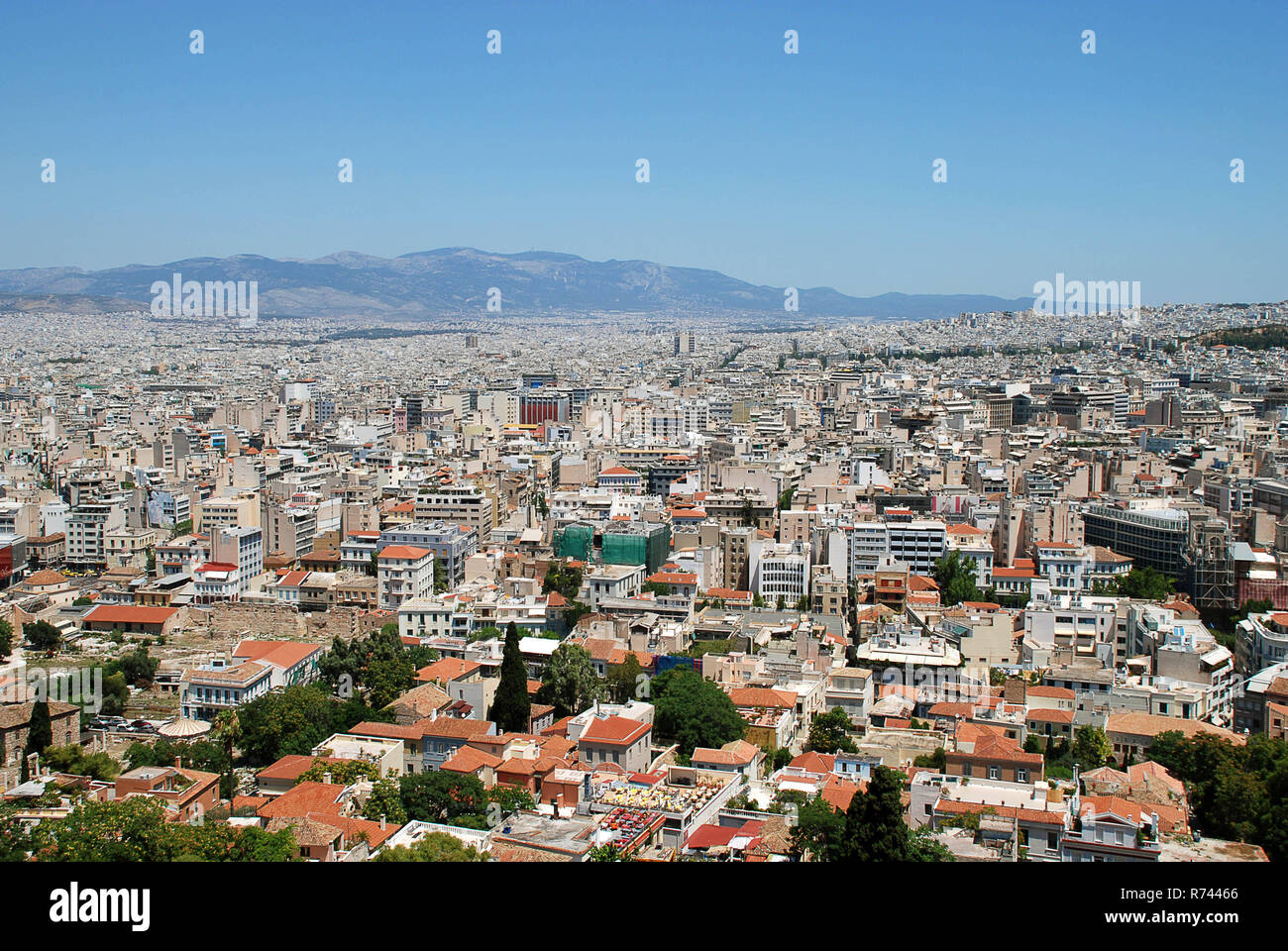 Panorama view from the Acropolis of Athens Stock Photo - Alamy