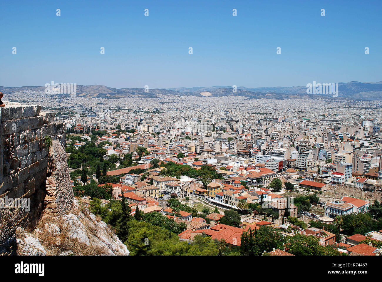 Panorama view from the Acropolis of Athens Stock Photo - Alamy