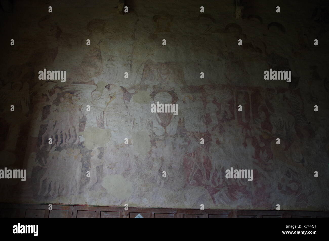 Doom' wall painting. St Nicholas church. Lower Oddington. The Macmillan ...