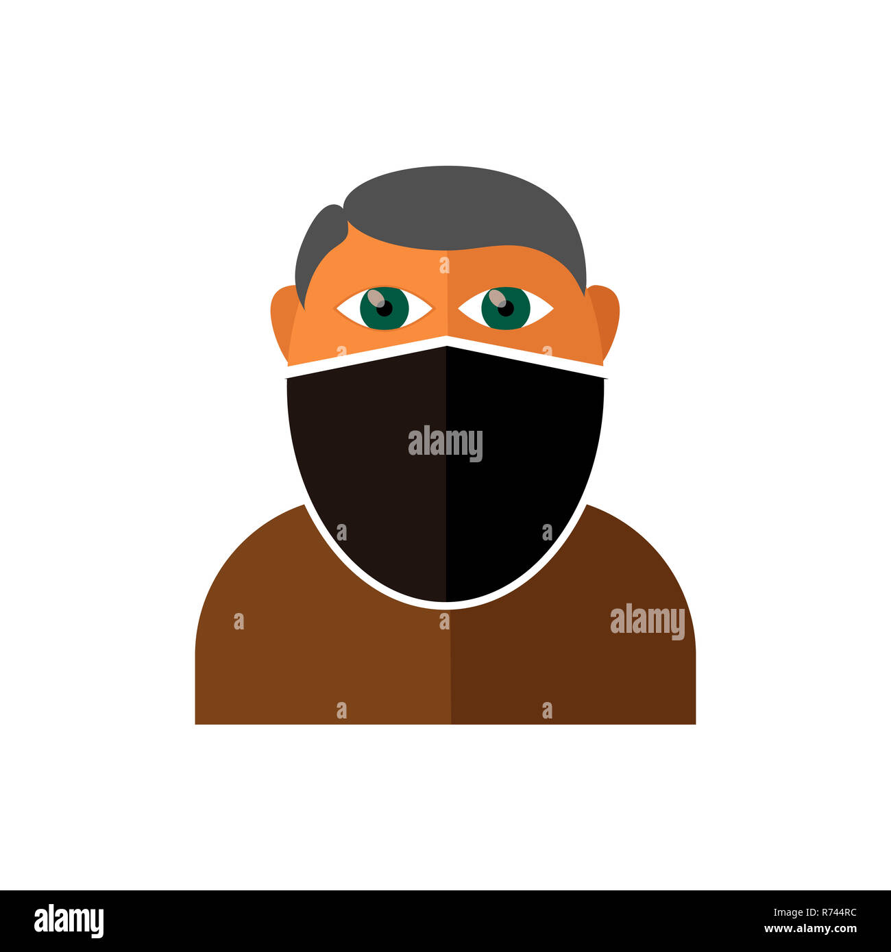 Gangster Icon Isolated. Flat Design Stock Photo - Alamy